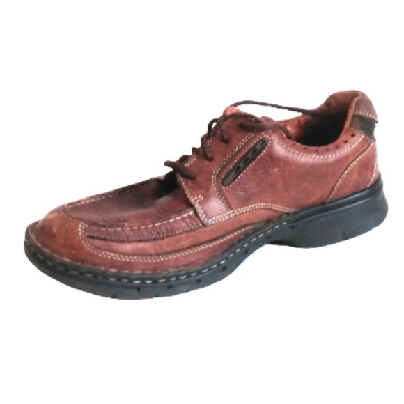 Clarks | Shoes | Clarks Structured Men Leather Brown Casual Shoes Size ...